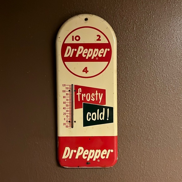 Dr Pepper | Wall Decor | Dr Pepper Sign Thermometer Vintage Piece ...